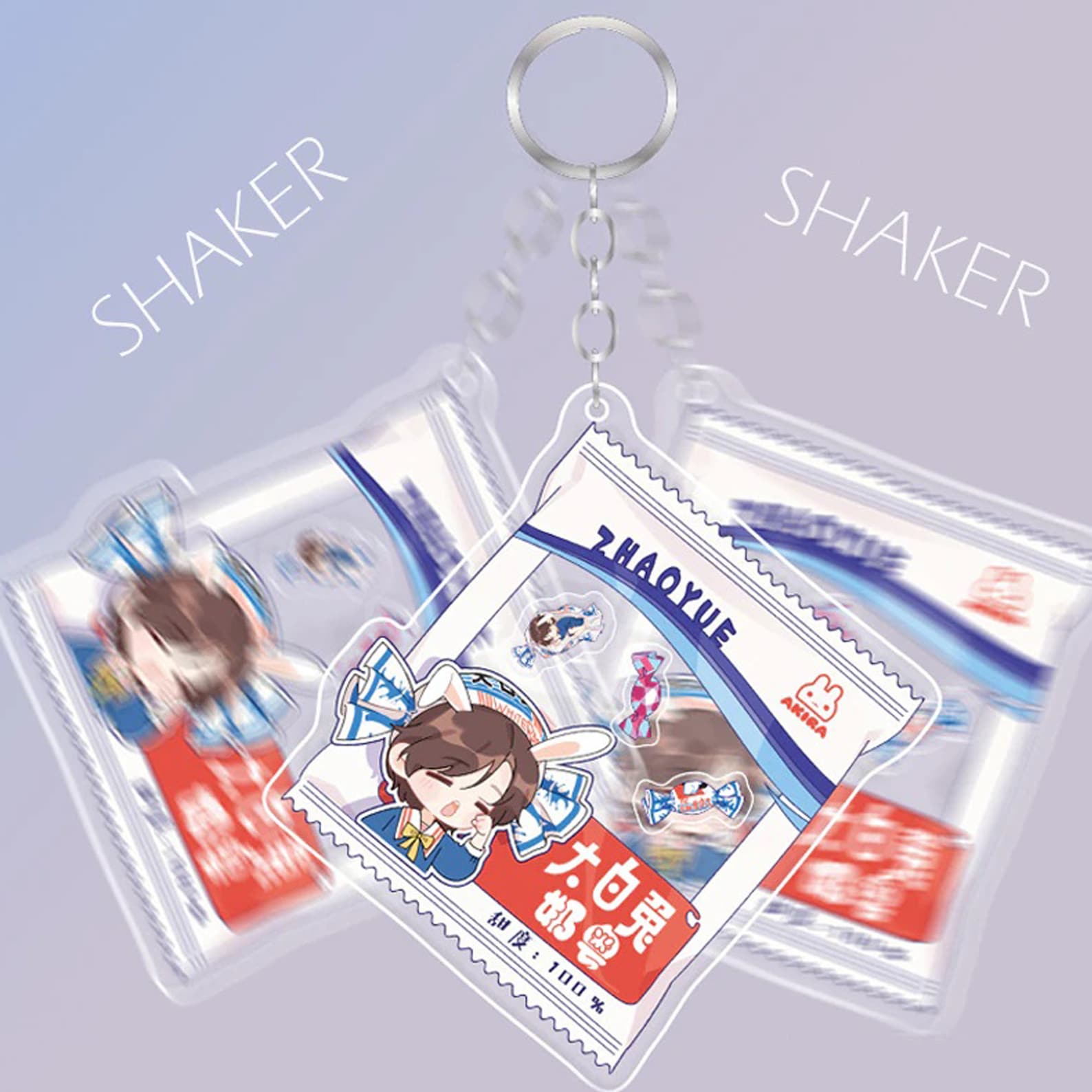 Custom Shaker Acrylic Charms Keychain Personalized Acrylic Keychain ...
