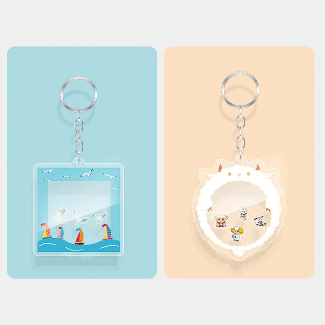 Custom Shaker Acrylic Charms Keychain Personalized Acrylic - Etsy