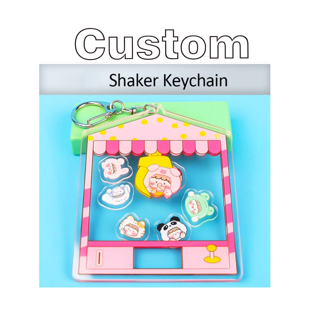 Custom Shaker Acrylic Charms Keychain Personalized Acrylic Keychain ...