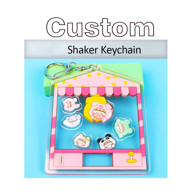 Custom Shaker Acrylic Charms Keychain Personalized Acrylic Keychain ...