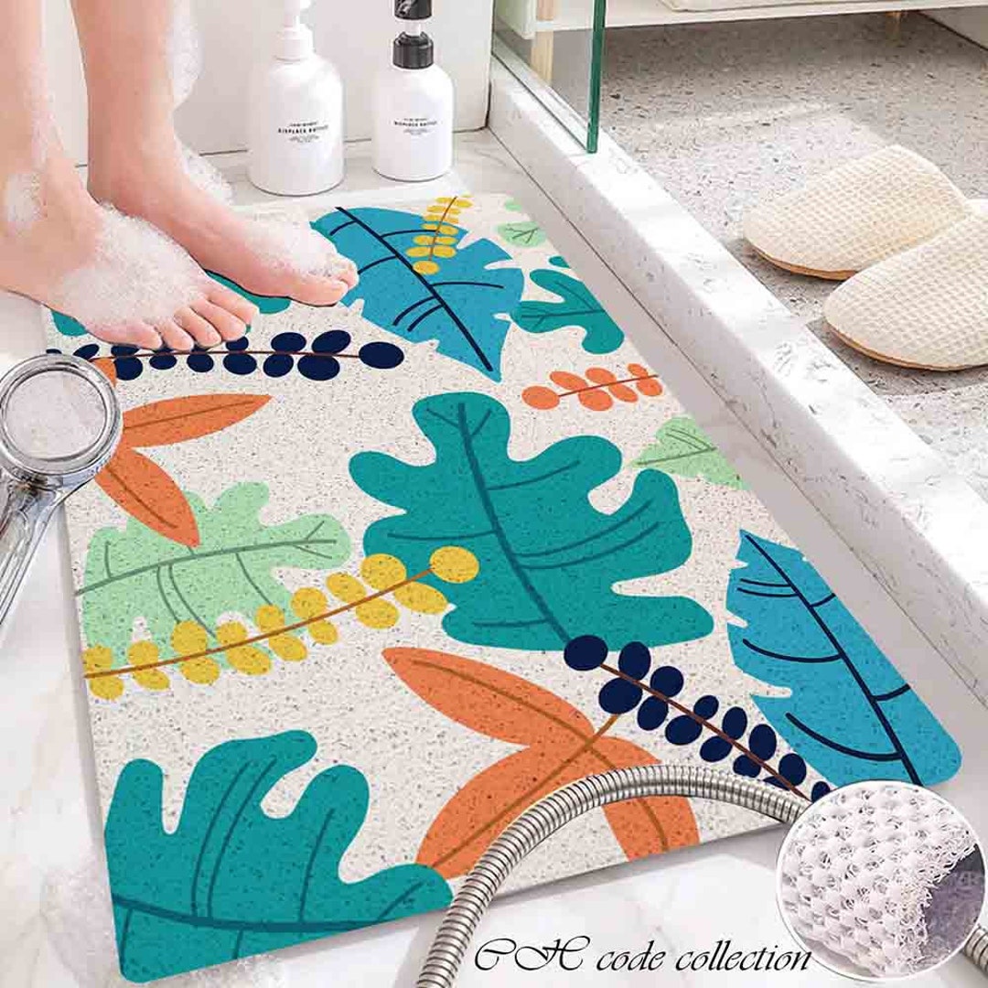 Tropical Rainforest Colorful Leave PVC Coil Bathtub Mat Shower - Etsy