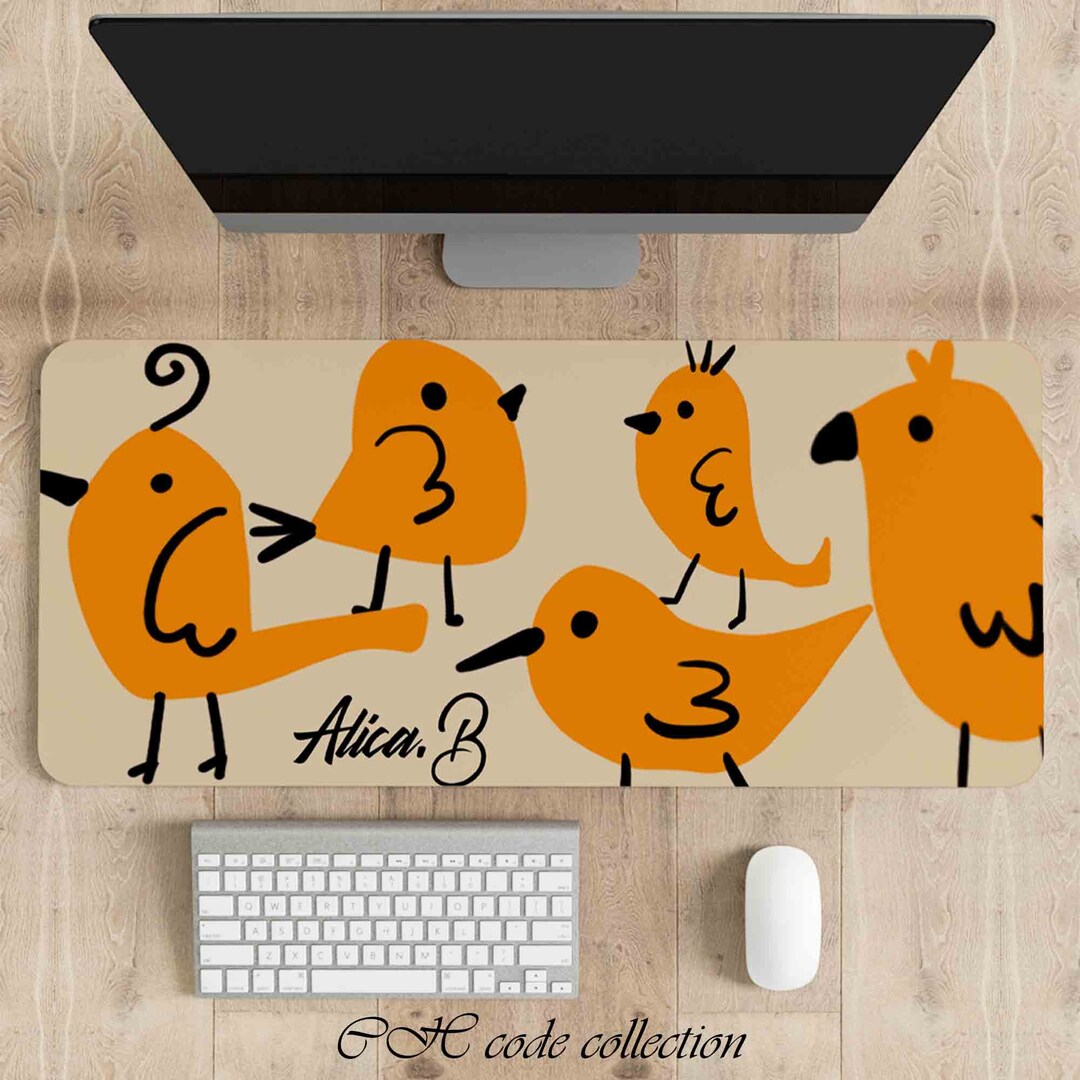 Cute Little Birds Mouse Pad for Computer & Laptop, Lovely Animal Non ...