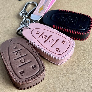 Leather Chevy Car Key Cover, Chevrolet Car Key Case for Keyless Remote ...