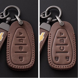Leather Chevy Car Key Cover, Chevrolet Car Key Case for Keyless Remote ...