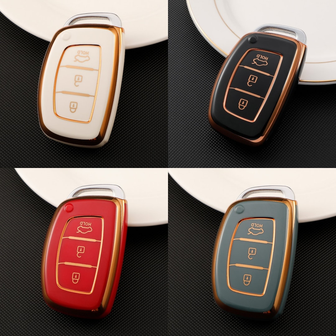 Black Hyundai Car Key Cover, Soft Premium TPU Protective Cover, Hyundai ...