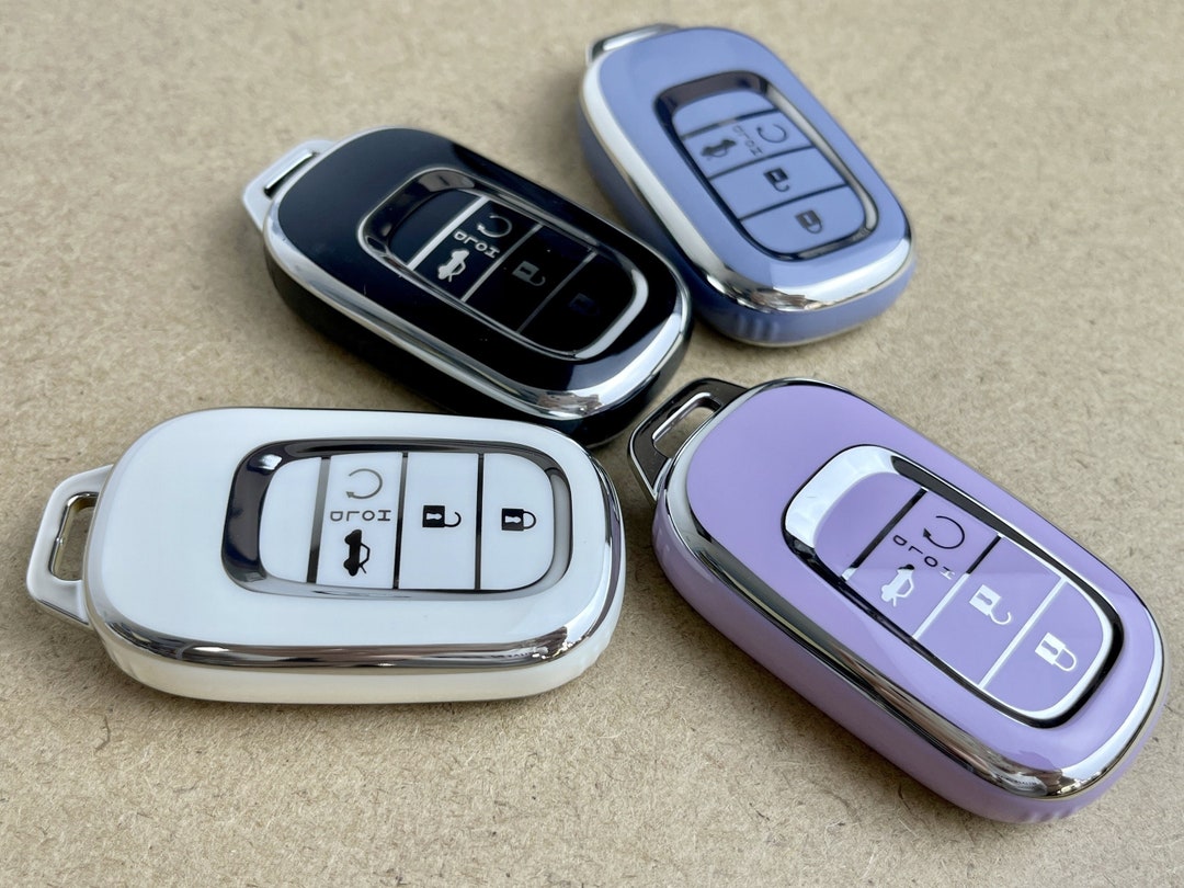 White Honda Car Key Cover, 2022 Honda Civic Key Fob Cover, Premium TPU ...