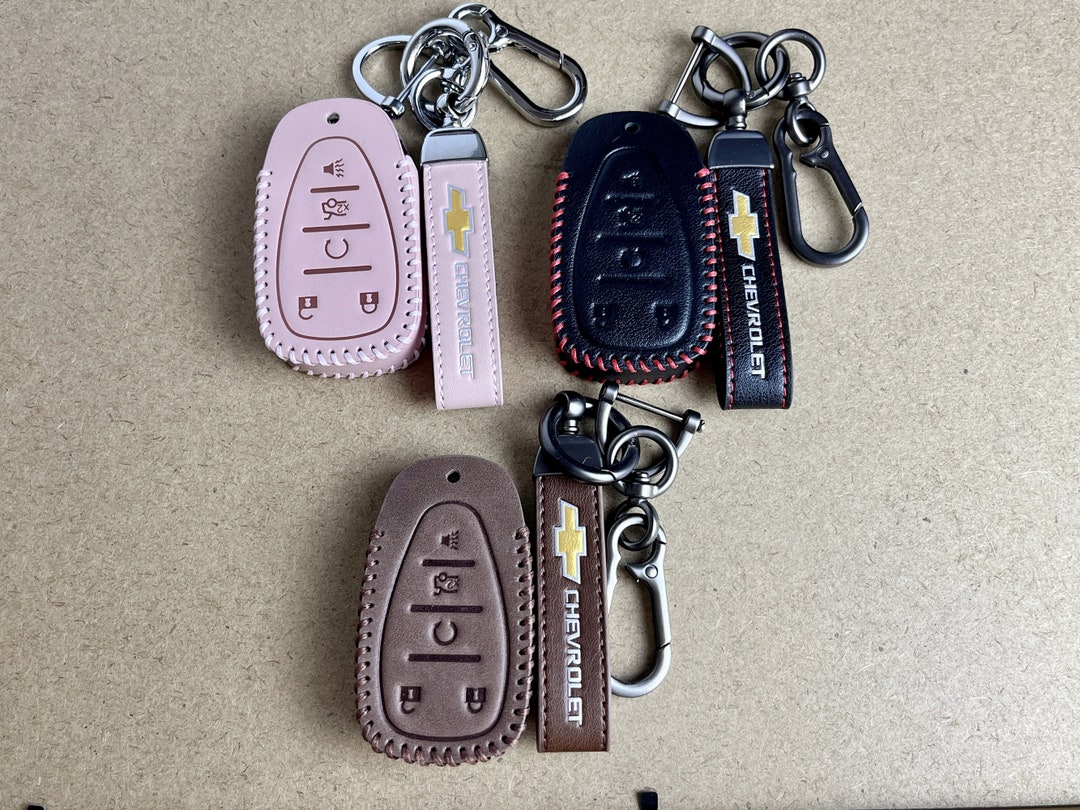 Leather Chevy Car Key Cover, Chevrolet Car Key Case for Keyless Remote ...