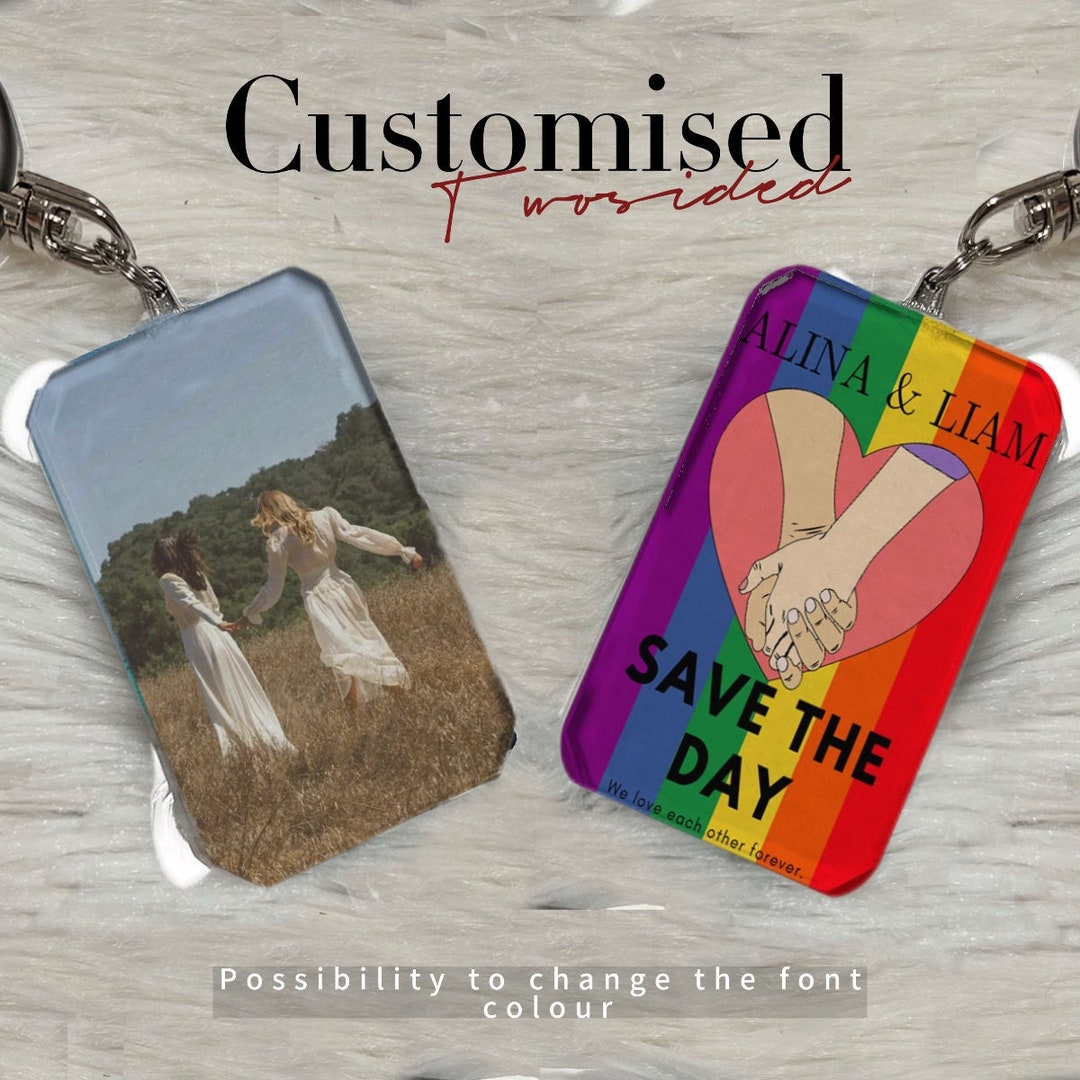 Custom Anniversary Gift, Custom Comfort Colors Keychain, Personalized ...