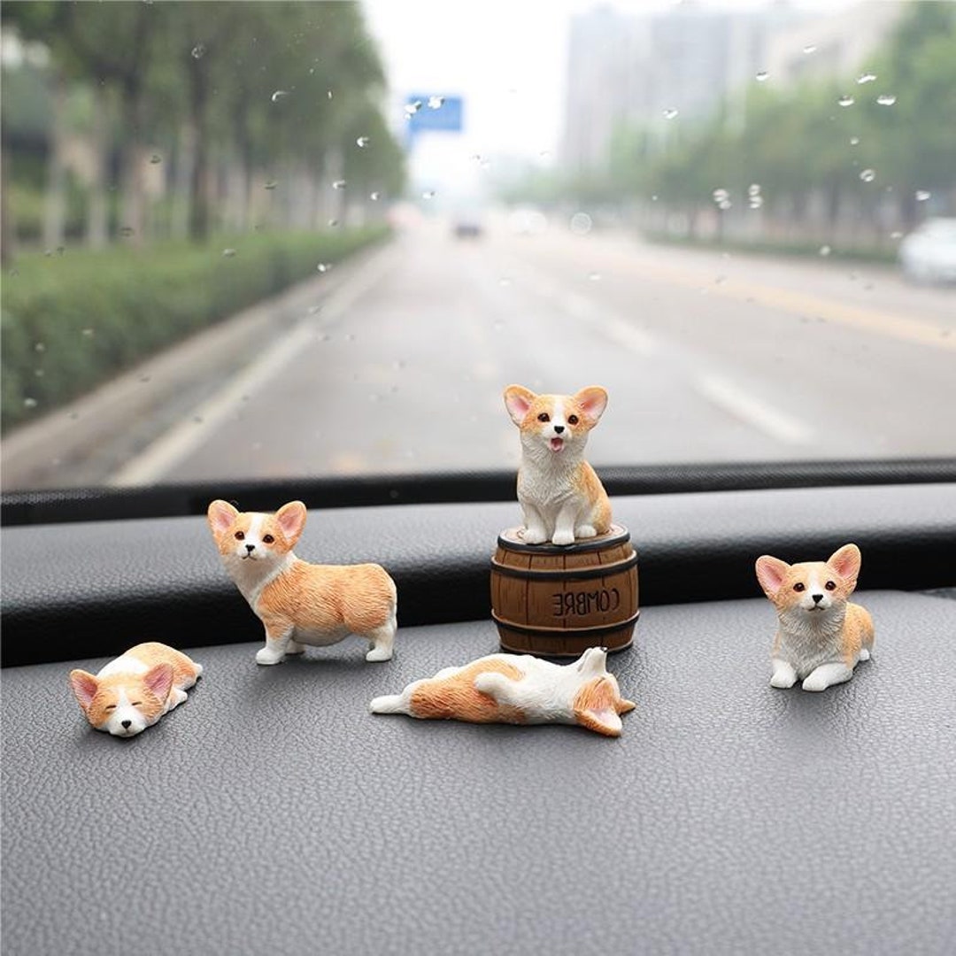 Mischievous Corgi Dashboard Decor, Cute Animal Decor, Corgi Car ...