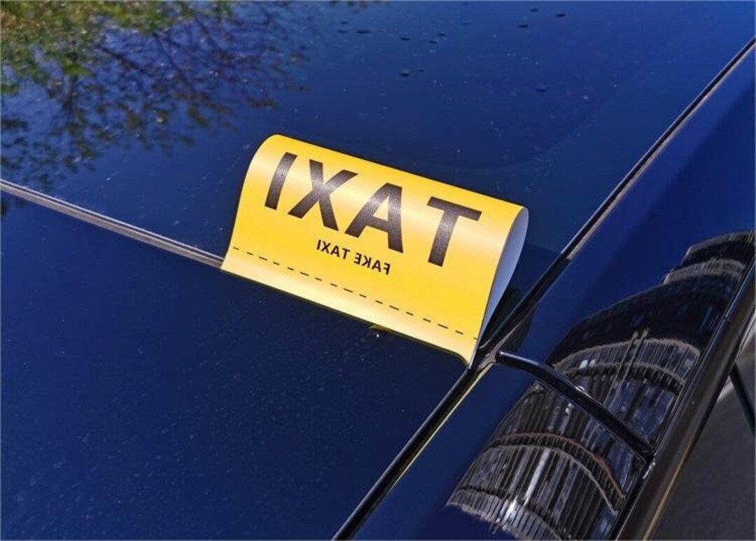TAXI Car Magnet Yellow TAXI Alphabet Animation Comic Car - Etsy