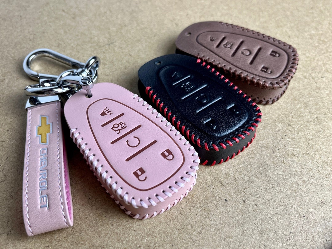 Leather Chevy Car Key Cover, Chevrolet Car Key Case for Keyless Remote ...