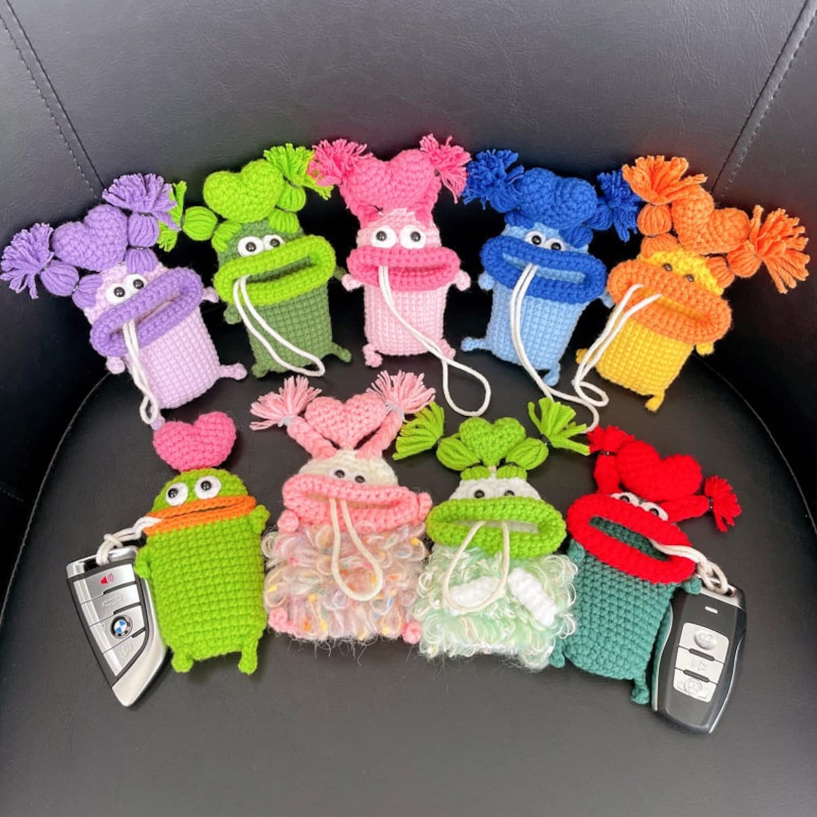 Handmade Knit Car Key Cases Car Key Cover Key Fob Cover - Etsy