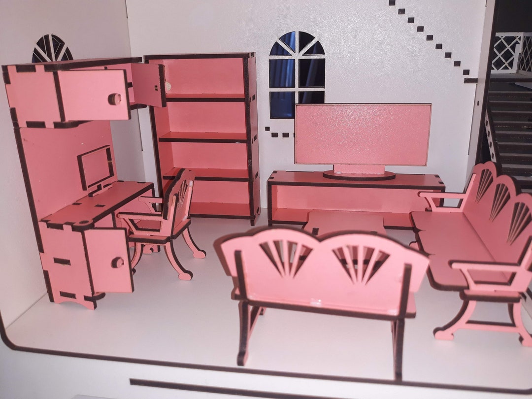 Doll Furniture Toy Laser Cut Svg Glowforge Files - Etsy