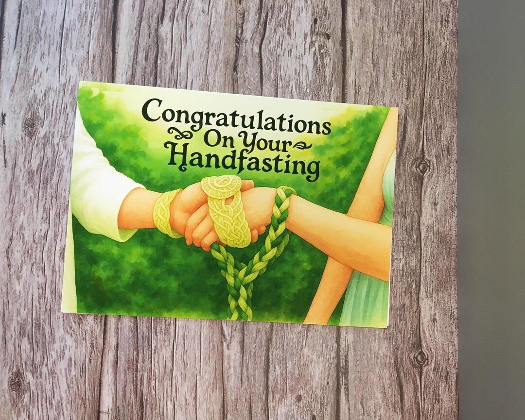 Handfasting Wedding Card Pagan Wiccan Ceremony Greeting Celtic Hand ...