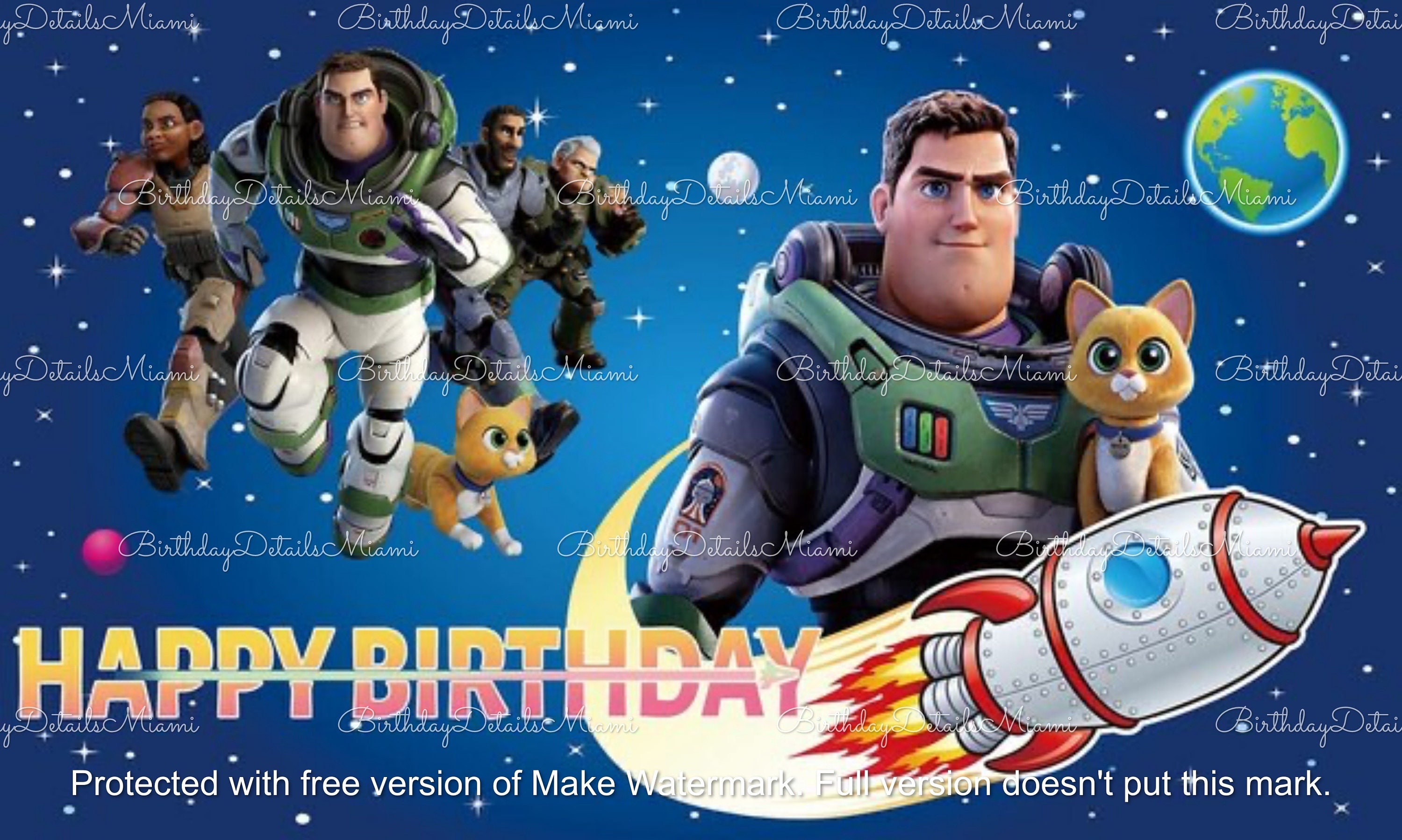 Lightyear Banner Birthday Happy Birthday Theme Set - Etsy