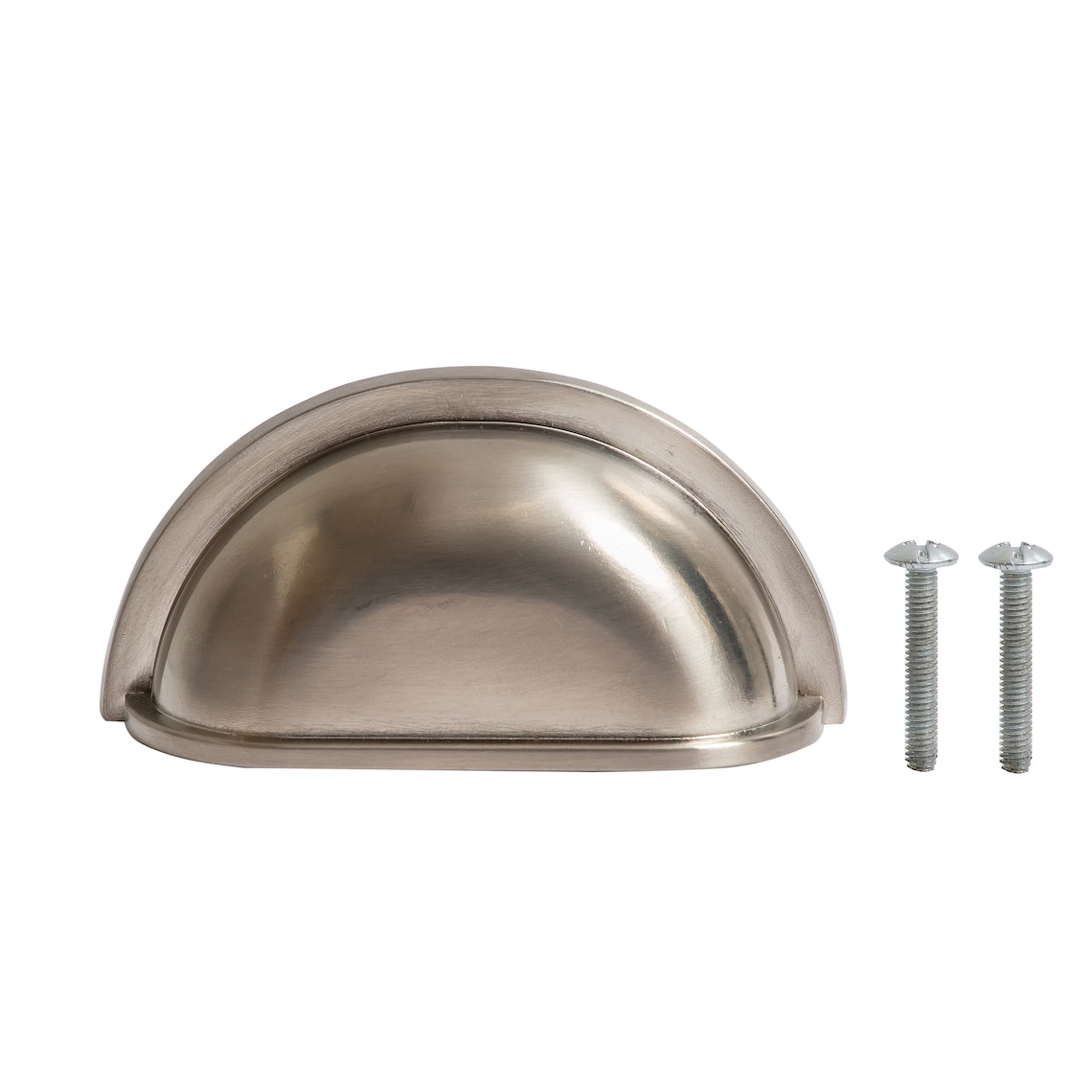 10 Pack Shell Brushed Nickel Cup Handles Kitchen Cupboard Cabinet ...