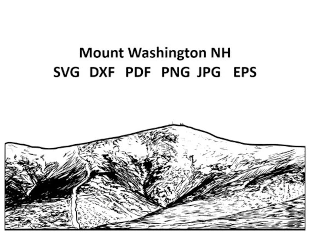 Mount Washington Svg Mt Washington NH Dxf Cut Files - Etsy