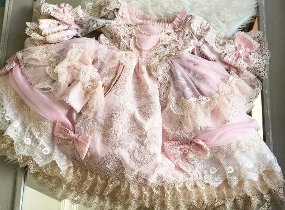 Vintage Girl's Historical Costume: Handmade Lace Princess Gown - Etsy