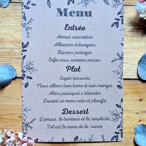 Menu sans menu - Etsy France