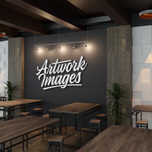 Black Reception Sign, 3D Business Logo, Acrylic Office Sign, Interior ...
