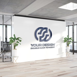 Black Reception Sign, 3D Business Logo, Acrylic Office Sign, Interior ...