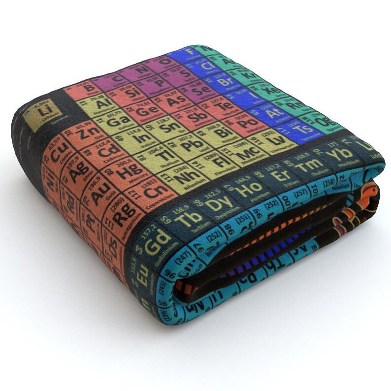 Periodic Table of Elements Blanket - Polar Fleece Blanket - Size ...