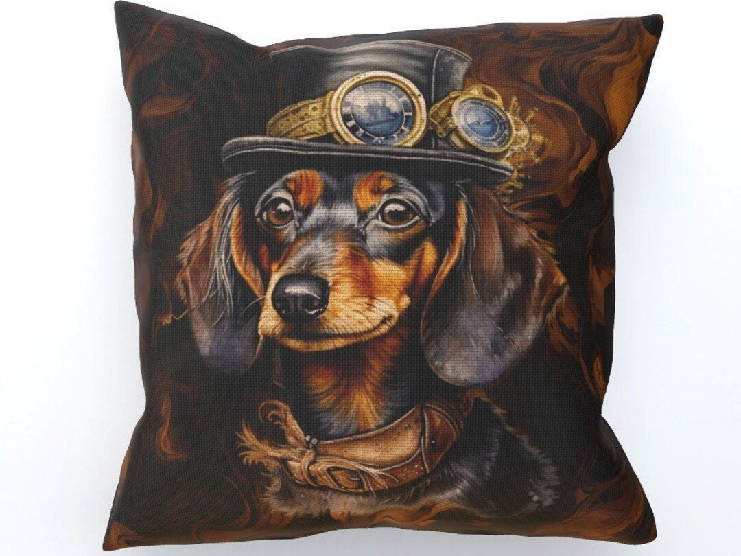 Steampunk Dachshund IV Cushion, Double-sided - Size Options: 30cm X ...