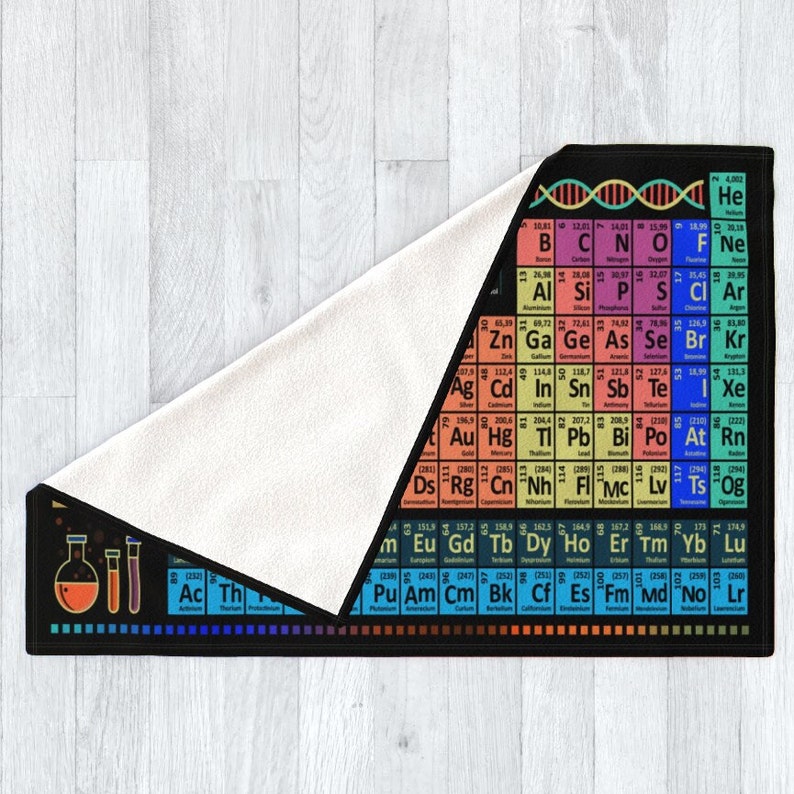 Periodic Table of Elements Blanket - Polar Fleece Blanket - Size ...