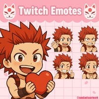 Ice and Fire Hero Anime Emotes: Student Static Emotes (digital Download ...