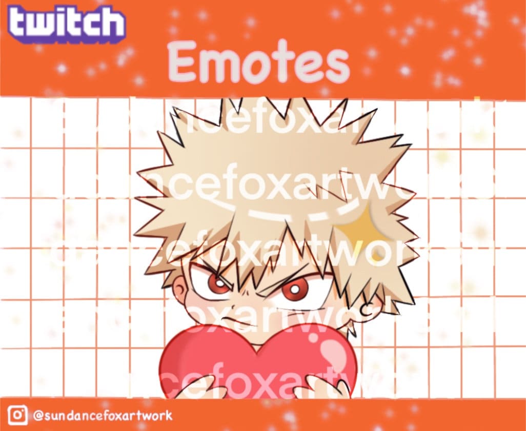 Bakugo Heart Emote - Etsy