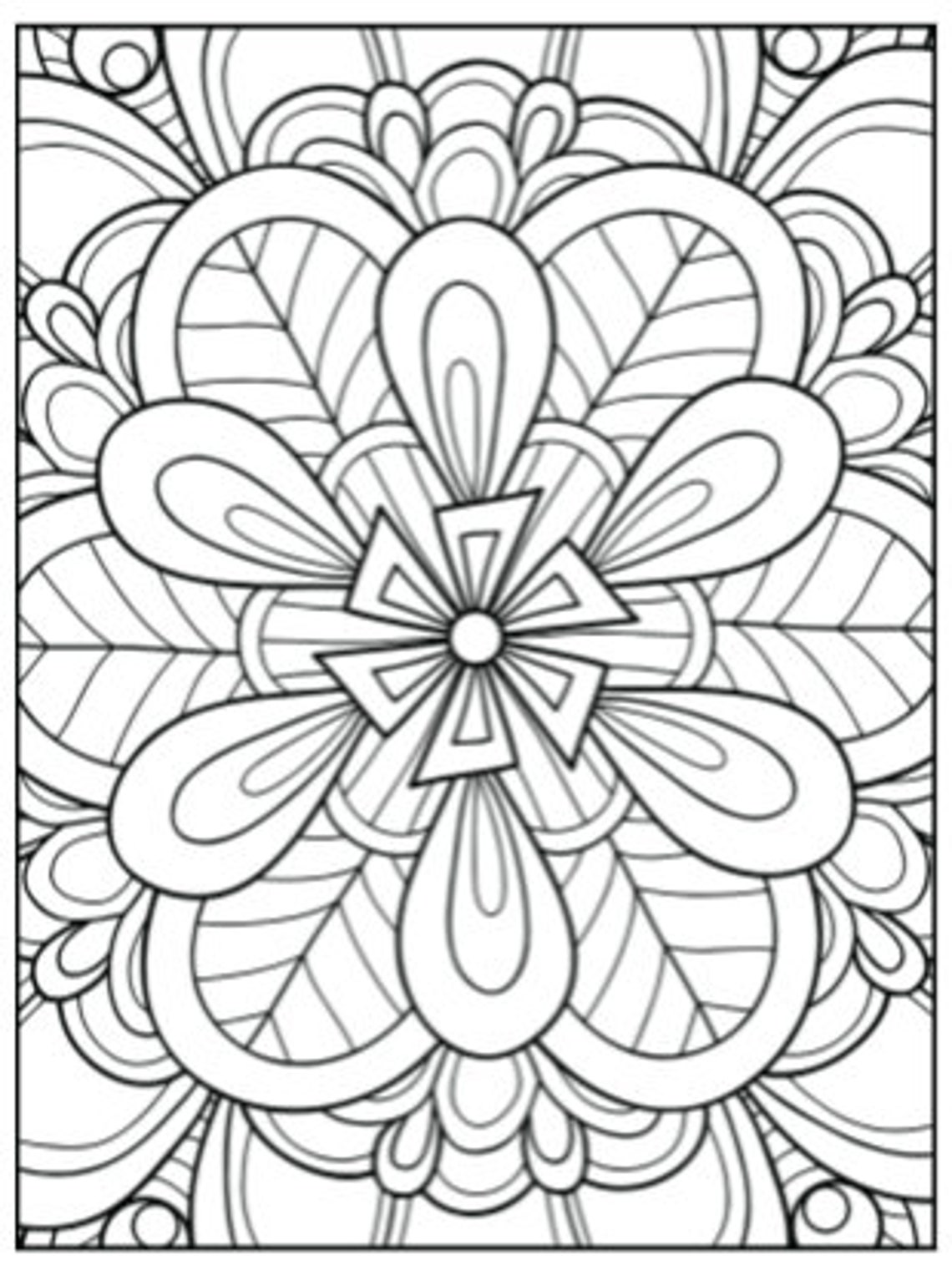 Mandala Coloring Book - 50 Pages - Etsy