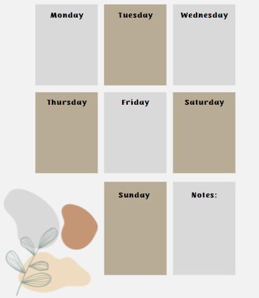 Boho Aesthetic Weekly Planner - Etsy