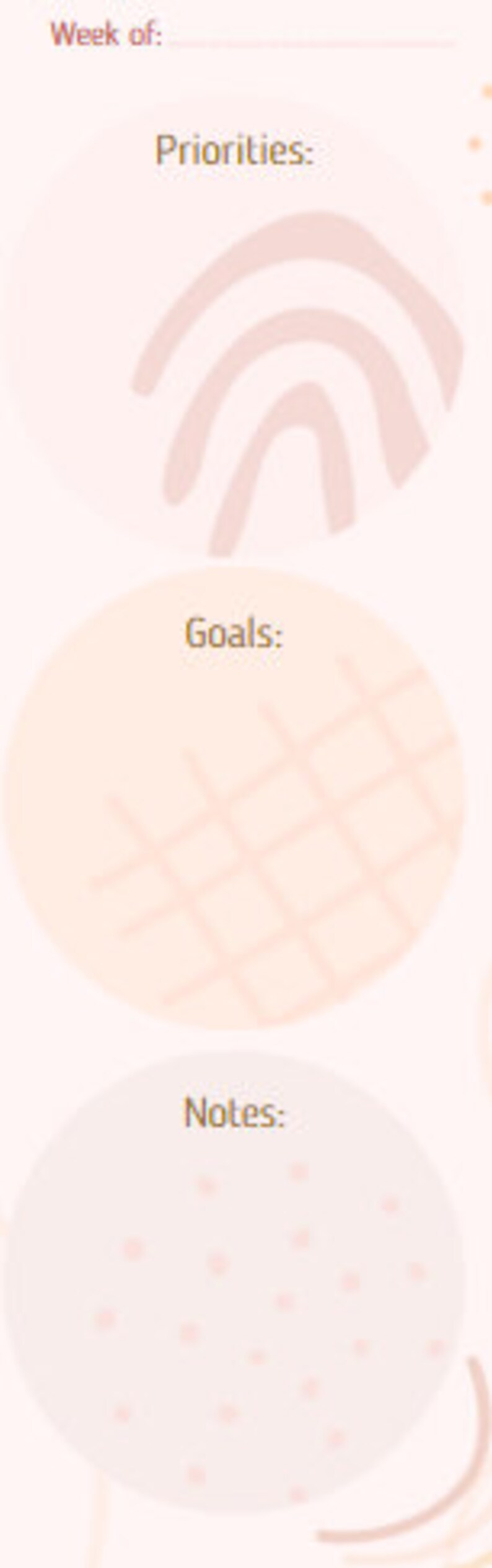 Whimsical Weekly Schedule Planner - Etsy