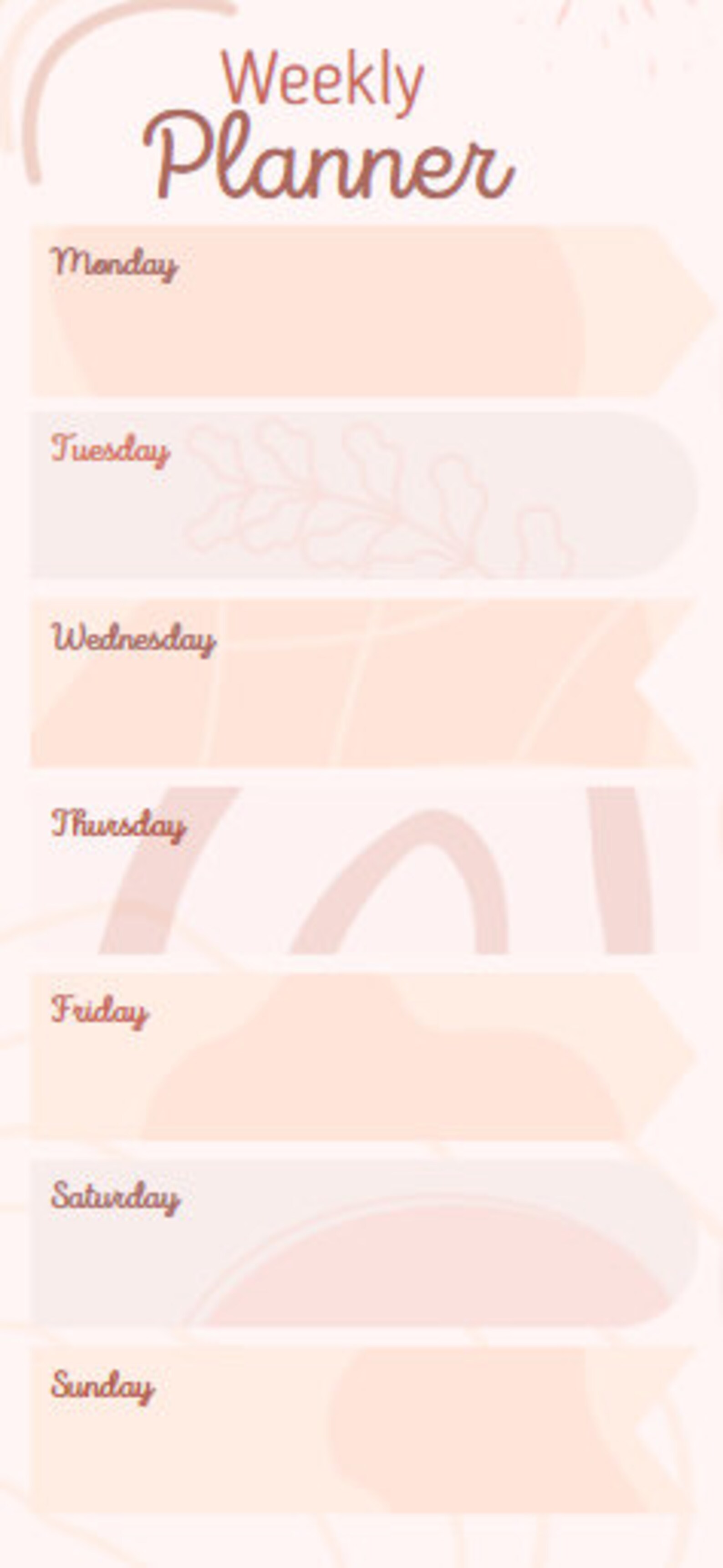 Whimsical Weekly Schedule Planner | Etsy