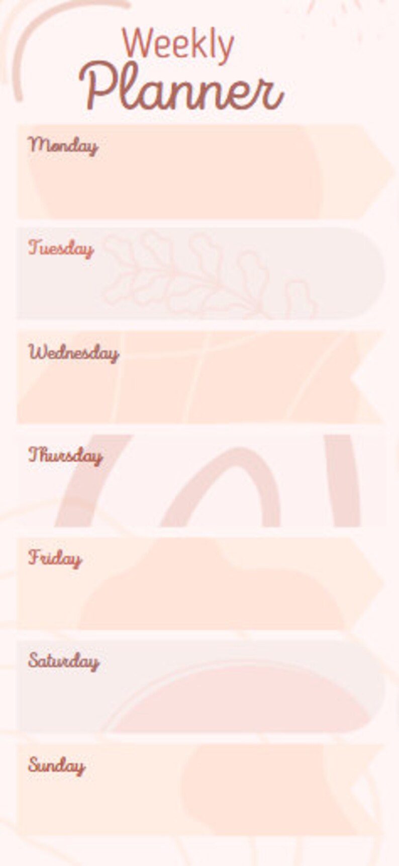 Whimsical Weekly Schedule Planner - Etsy