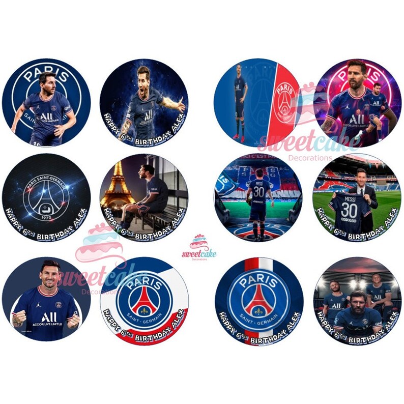 LIONEL MESSI Cake Cupcake Topper Personalised Edible Icing or Wafer ...