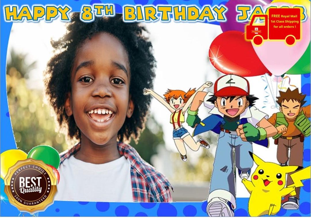 POKEMON PIKACHU Edible Cake Topper your Own Photo A4 7.5 X10.5 Inch - Etsy
