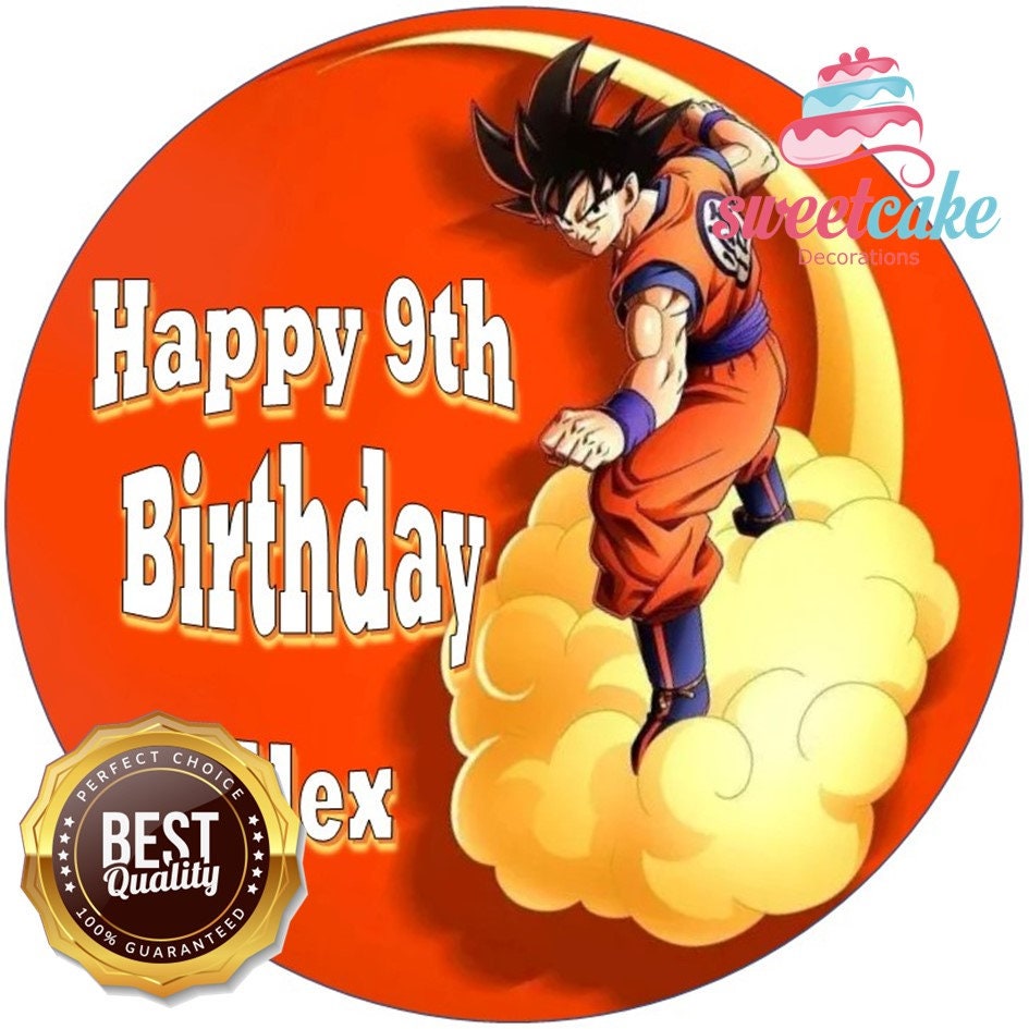 Dragon Ball Z Cake Topper Personalised Edible Icing or Wafer Paper ...