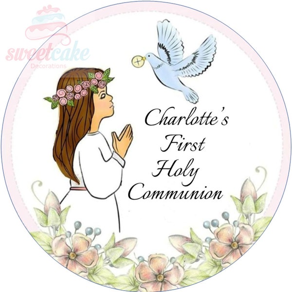 First Holy Communion Icing Topper - Etsy