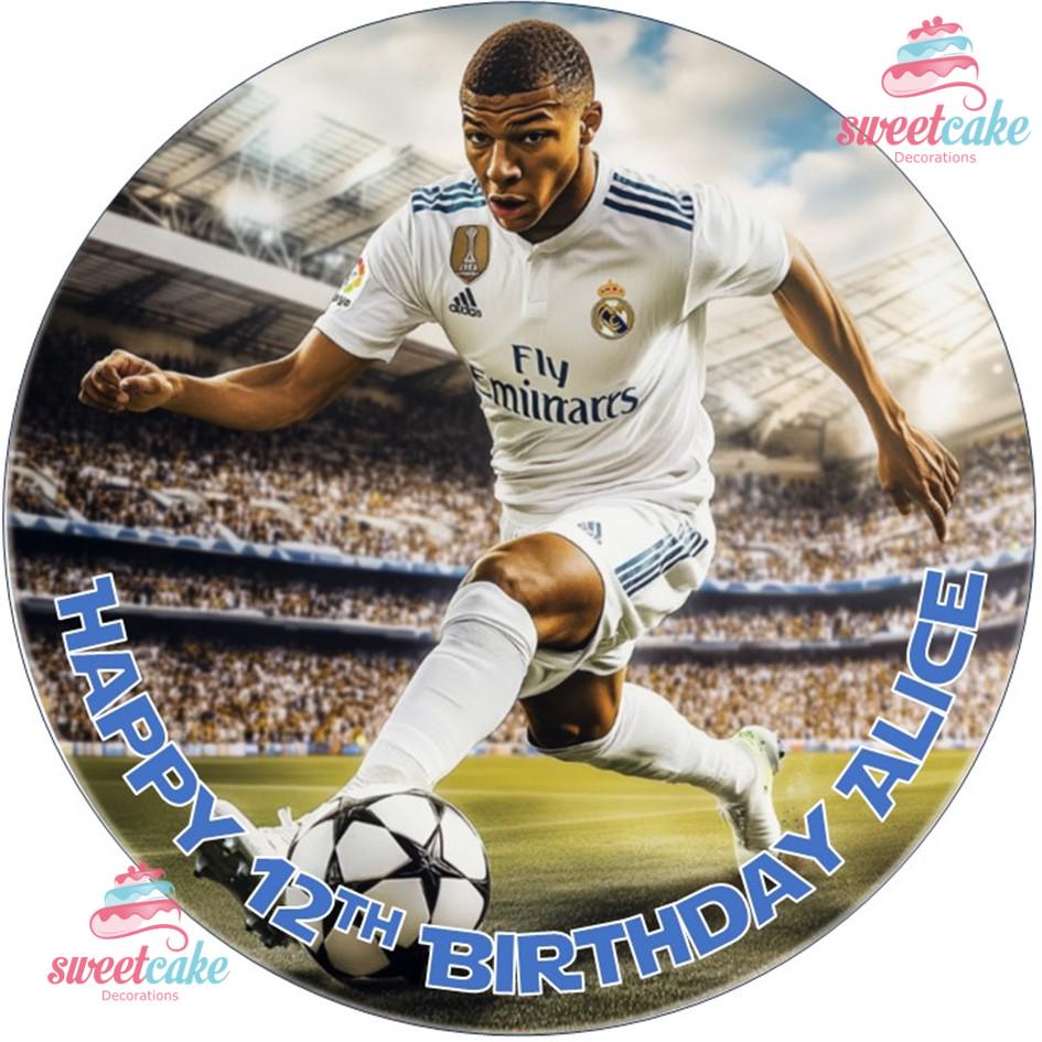 KYLIAN MBAPPE Personalised Edible Cake Topper on Icing Sheet or Wafer ...