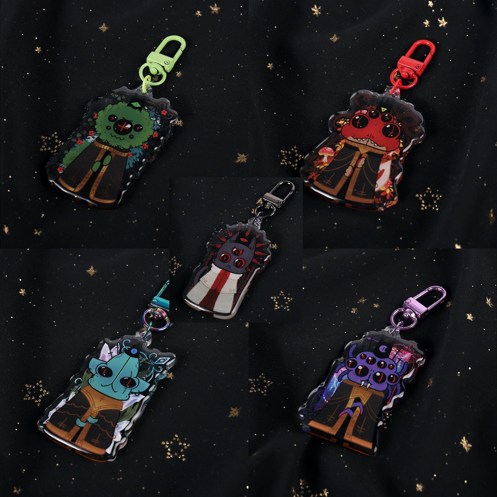 COTL Cult of the Lamb Bishops of the Old Faith Keychain Charms 2.5 Inch ...