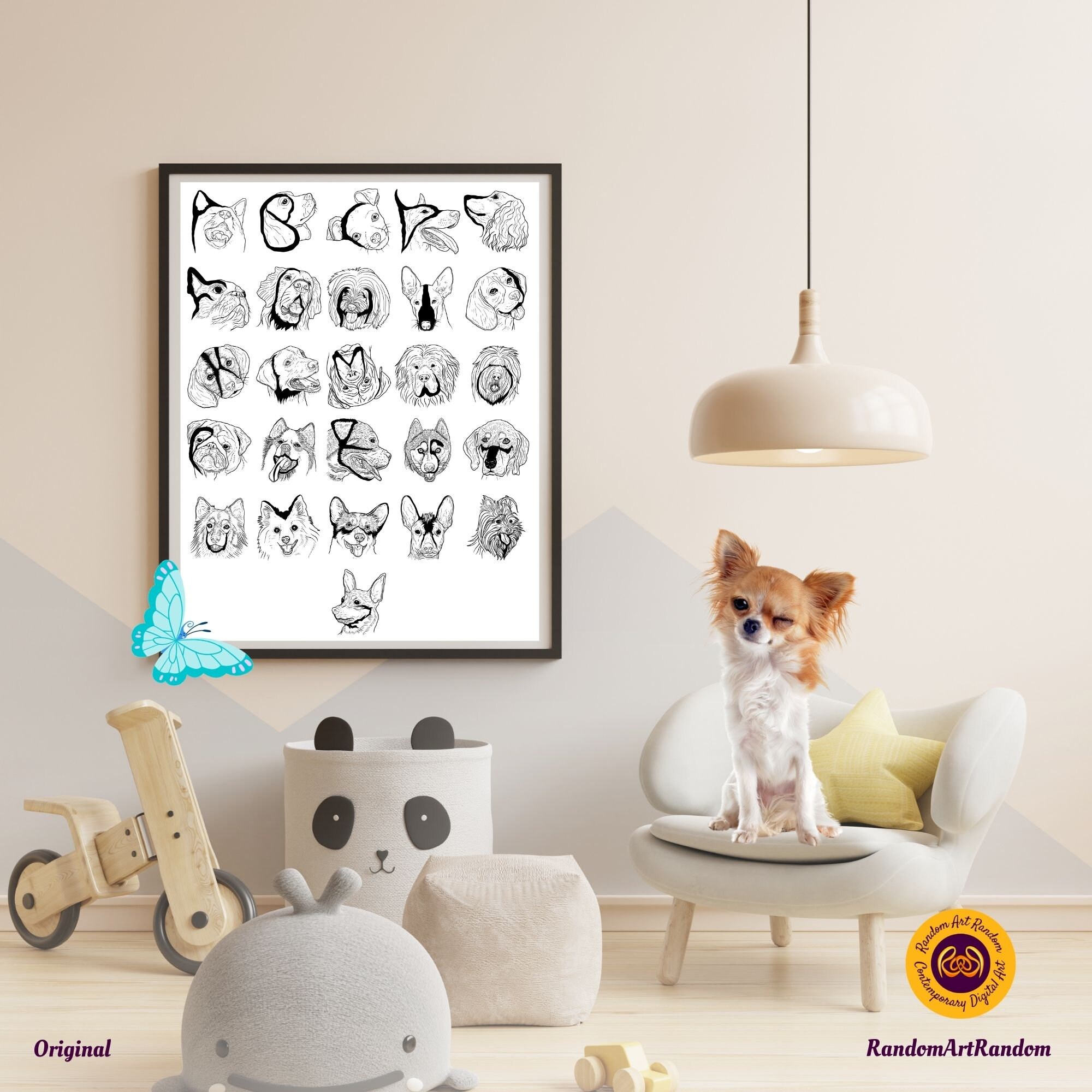 Dog Alphabet Poster Printable Dogs Alphabet for Dog and - Etsy