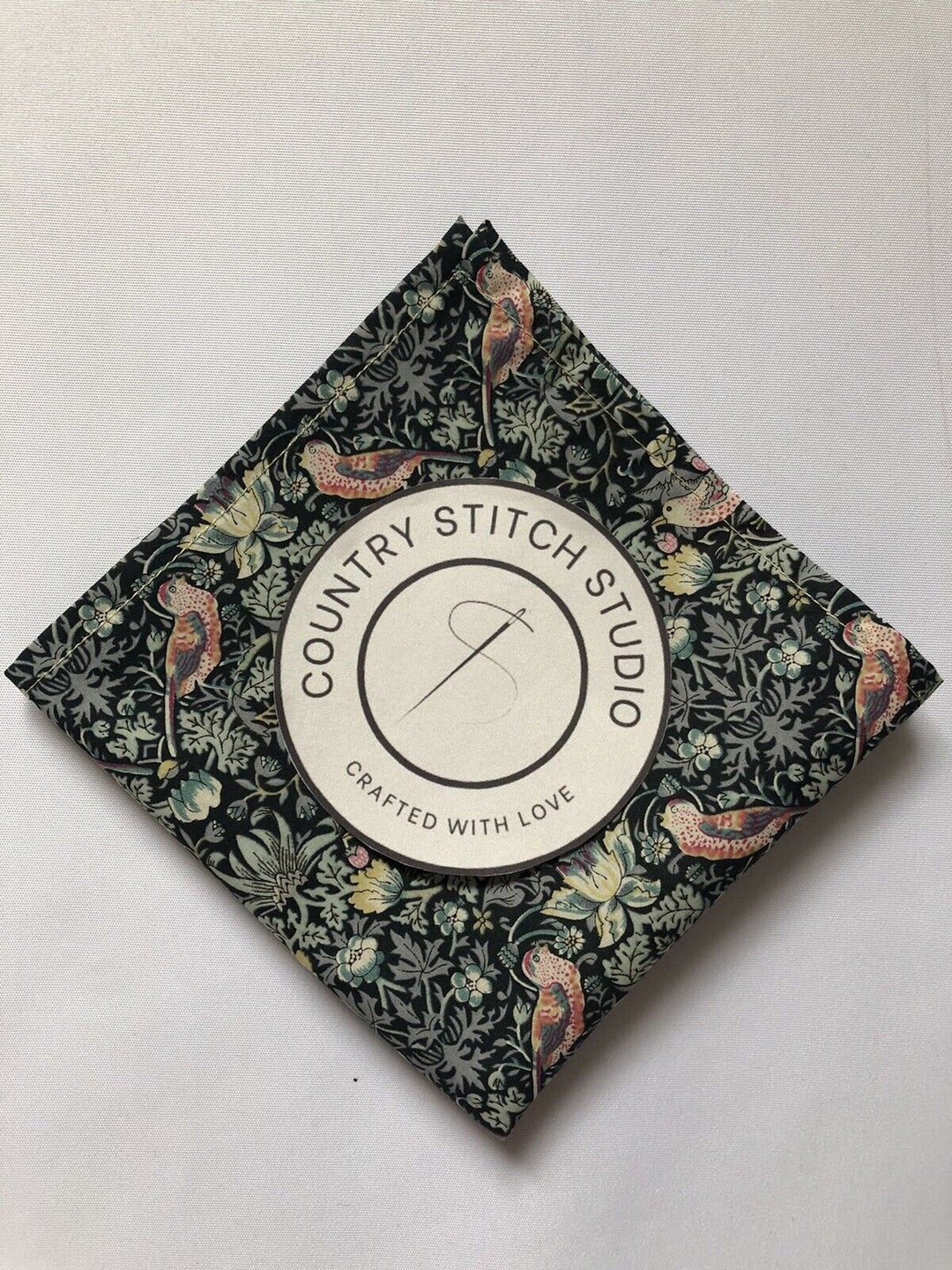 Liberty “strawberry Thief” Handmade Handkerchief Hankie Pocket Square ...