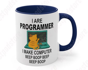 Programmer Cat Mug - Etsy