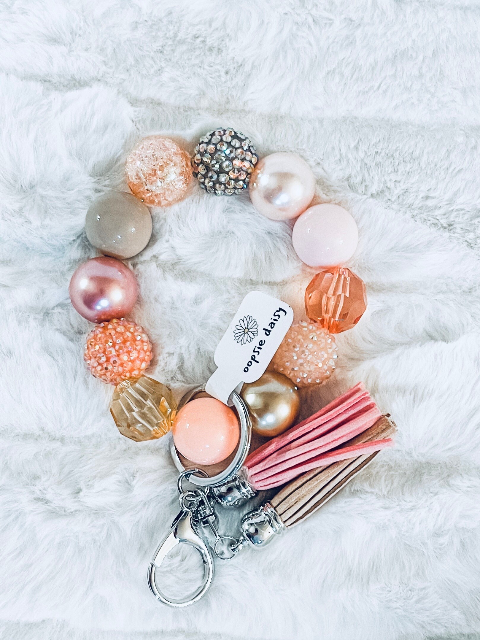 Champagne Cake Beaded Keychain Wristlet - Etsy