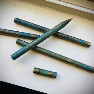 Brass Office Pen Shipwreck Patina - Etsy