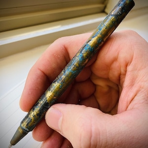 Brass Office Pen Shipwreck Patina - Etsy