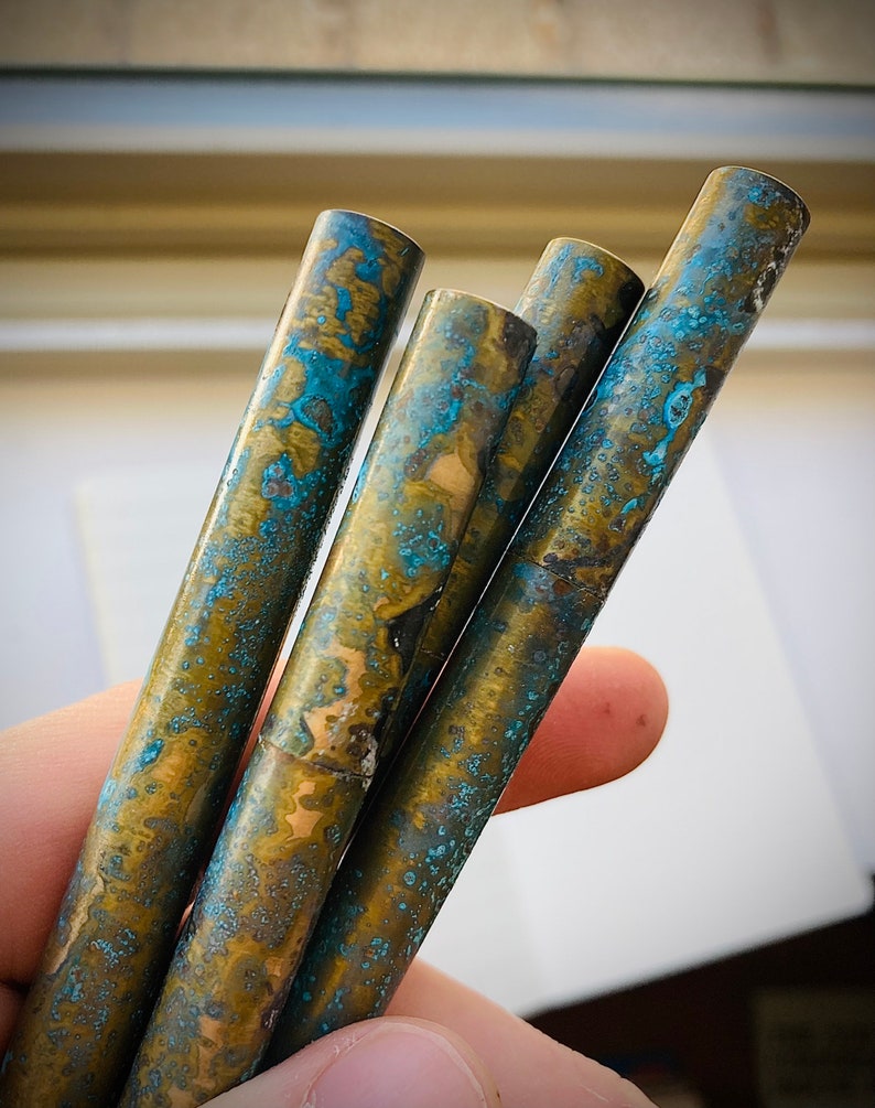 Brass Office Pen Shipwreck Patina - Etsy