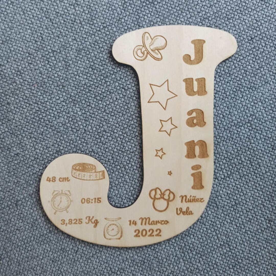 Wooden Birth Letter - Etsy