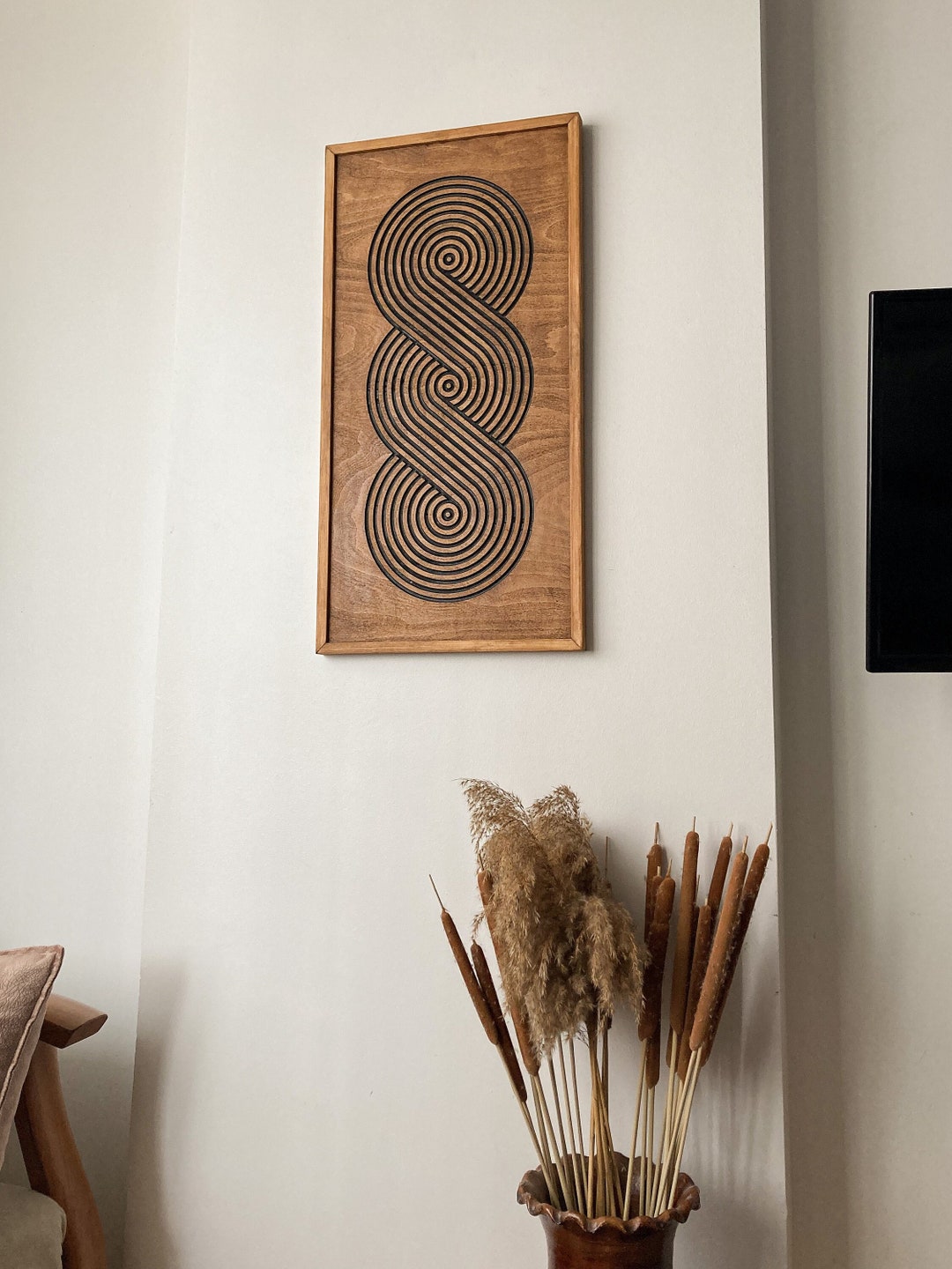 Wabi-sabi Infinity Symbol Wooden Wall Art - Etsy